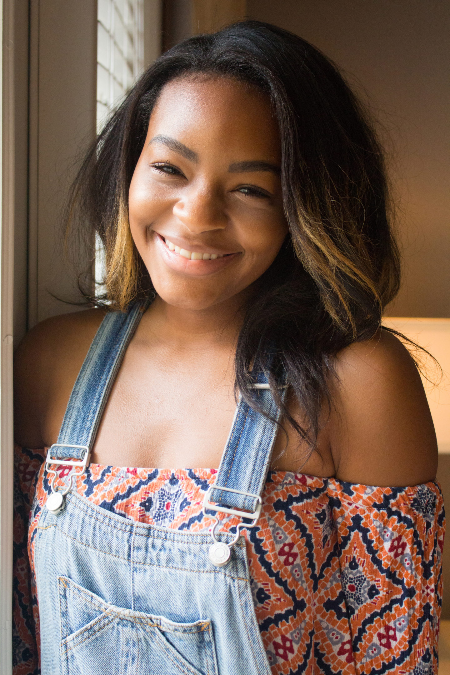 Overalls & an off-the-shoulder top - Styl'd Grace