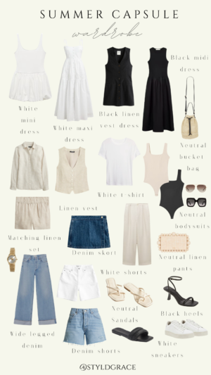 A perfect summer wardrobe capsule - Styl'd Grace